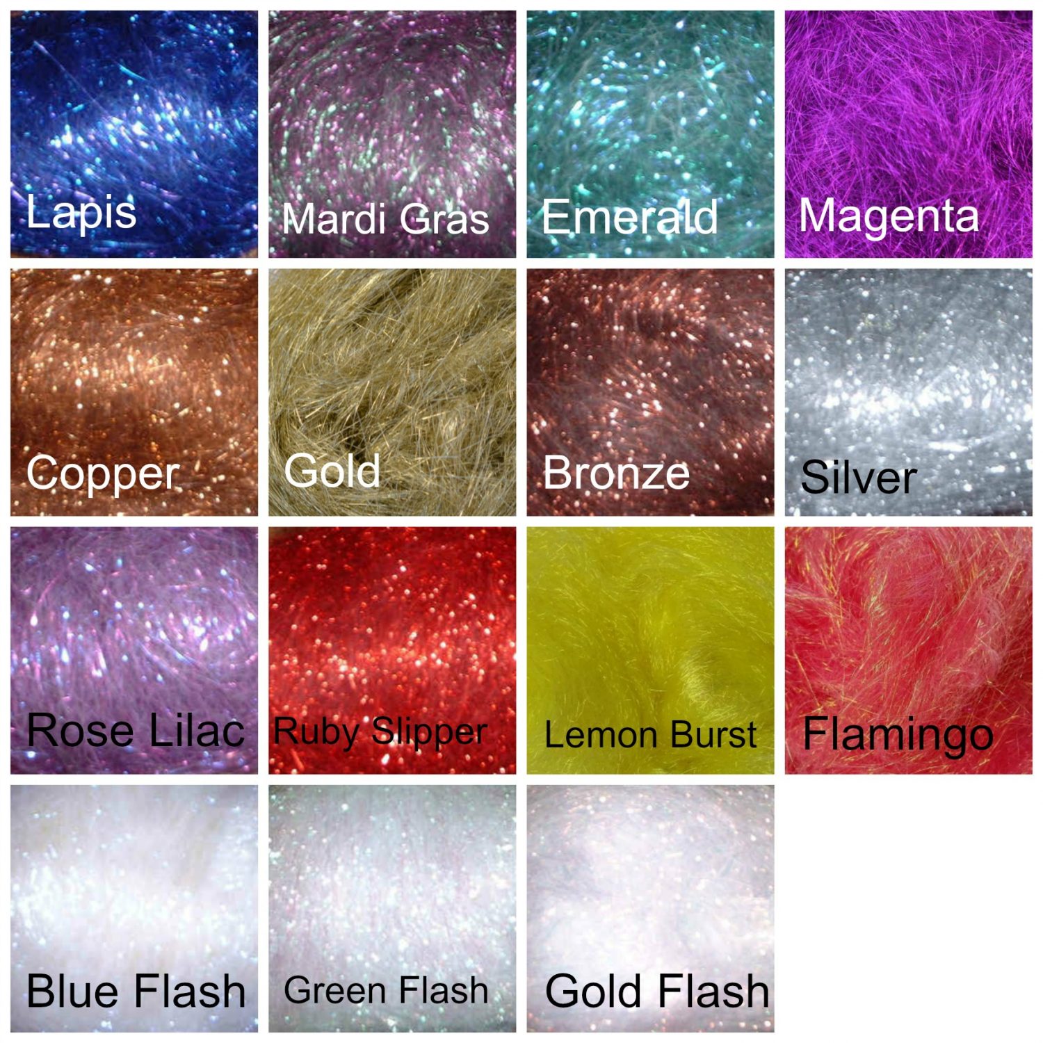 Crystal Metallic Blending Fiber - Mielke's Fiber Arts